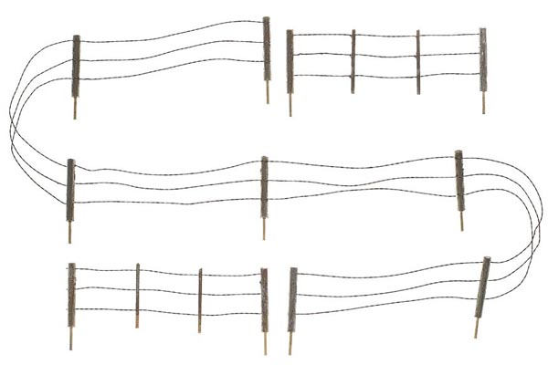 HO-SCALE BARBED WIRE FENCE