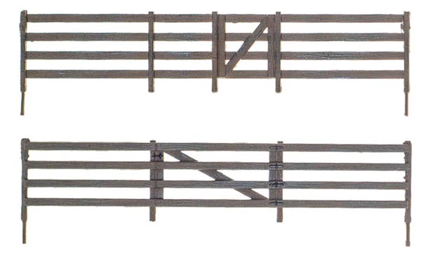 HO-scale rail fence