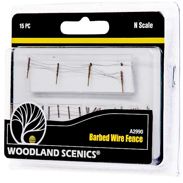 N-SCALE BARBED WIRE FENCE