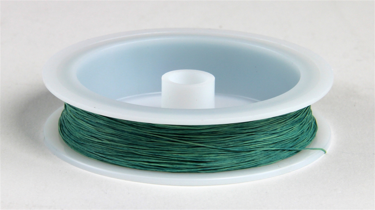 .003 fine green elastic polymer telephone utility wire