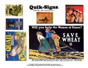 WORLD WAR I (DECALS) - SET NO. 1