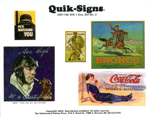 WORLD WAR I (DECALS) - SET NO. 2