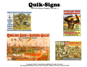 CIRCUS POSTER (DECALS) - SET NO. 2