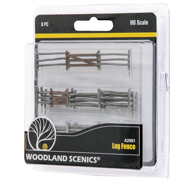 HO-SCALE LOG FENCE