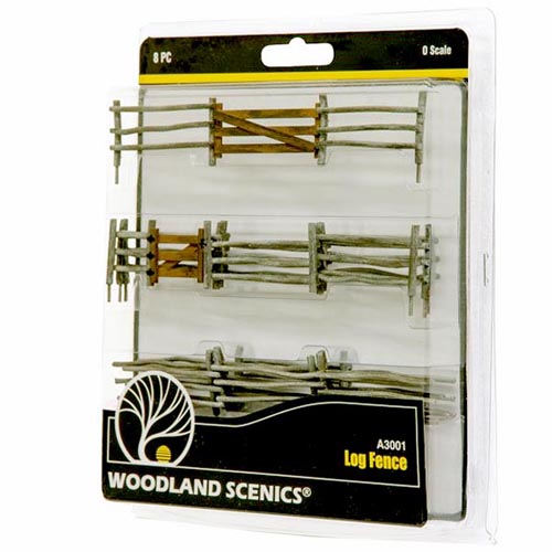 O-SCALE LOG FENCE